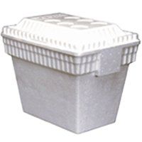 LIFOAM 3542 Ice Chest, 12 qt Cooler, Styrofoam, White - Northcoast Hardware